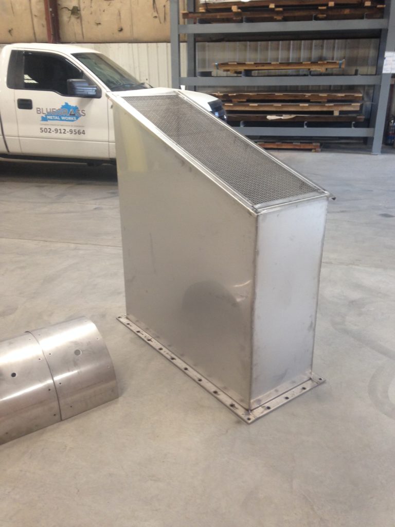 Stainless steel duct with wire mesh - Bluegrass Metal Works
