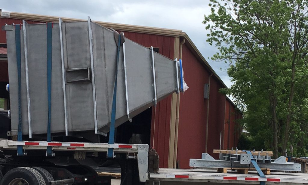 SS Hopper with steel structure support - Bluegrass Metal Works