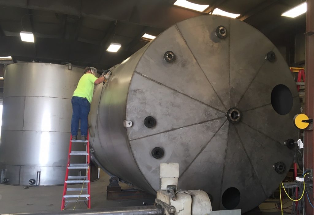 SS Tanks in process - Bluegrass Metal Works